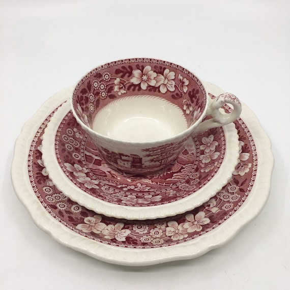 Copeland Spode Tower Trio Pink | Etsy