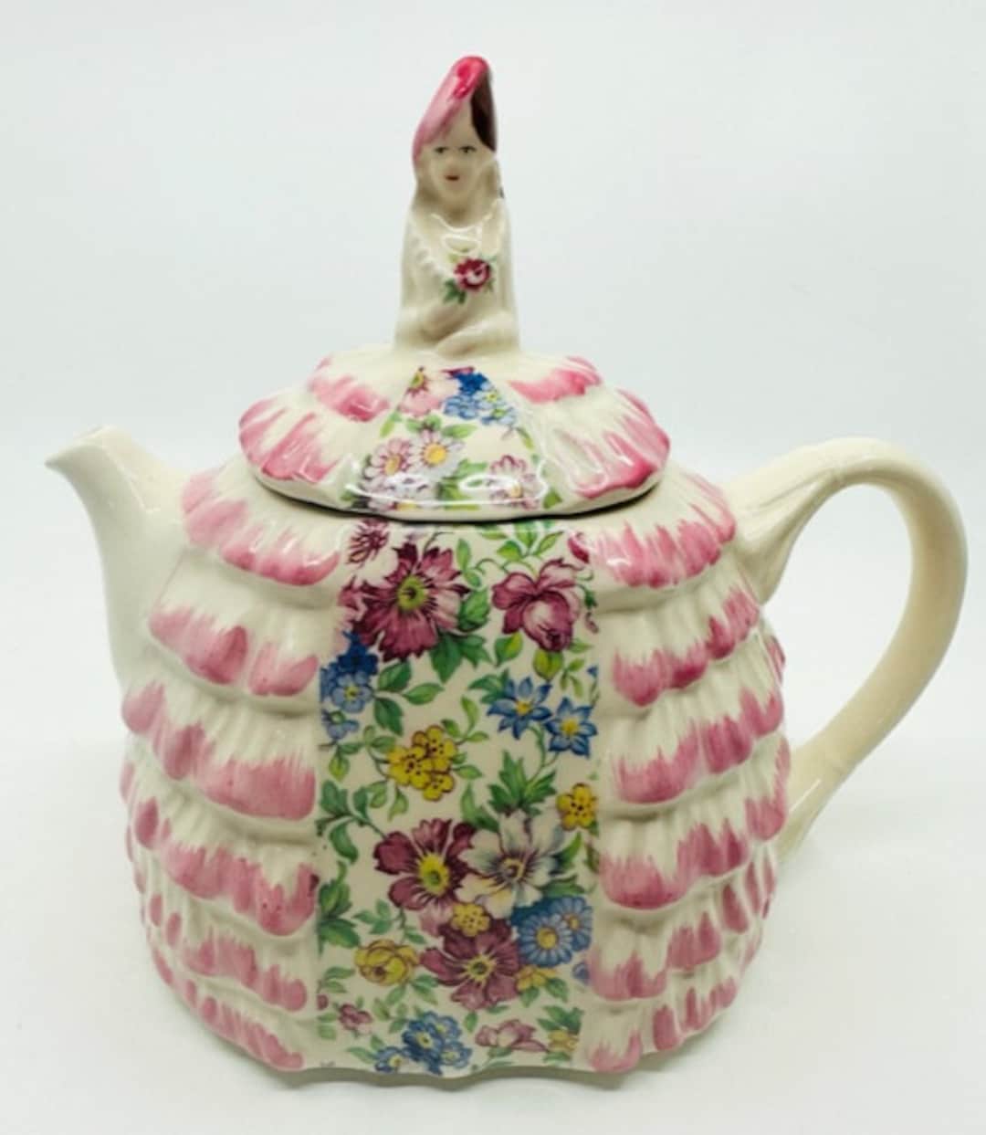 RARE Sadler Ye Daintee Ladyee Teapot Pink Chintz - Etsy