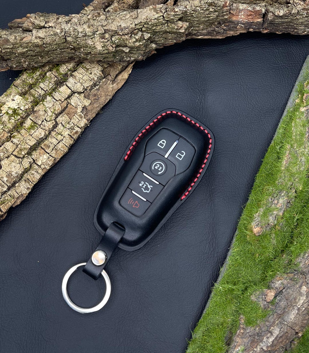 Leather Car Key Case Personalized for F-150, Keychain Raptor, Key ...