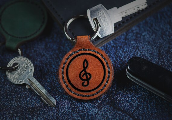 Music Treble Clef Custom Keychain Musicians Gift Keyfob | Etsy