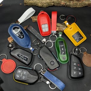 Handmade Smart Key Cases Leather Key Fob Covers for Corvette Smart Key ...