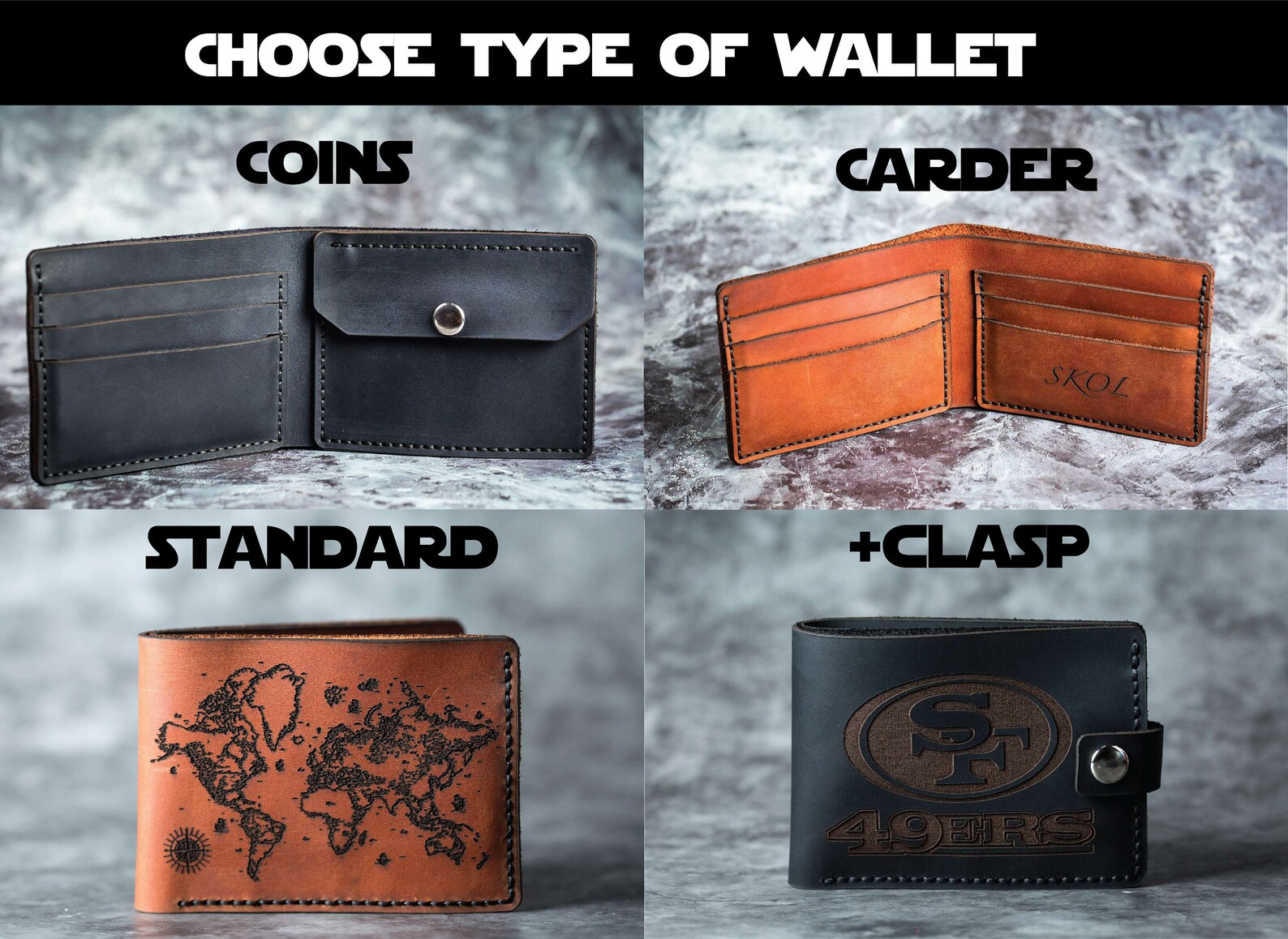 Panda Bear Leather Wallet for Men Brown Leather Wallet Panda | Etsy