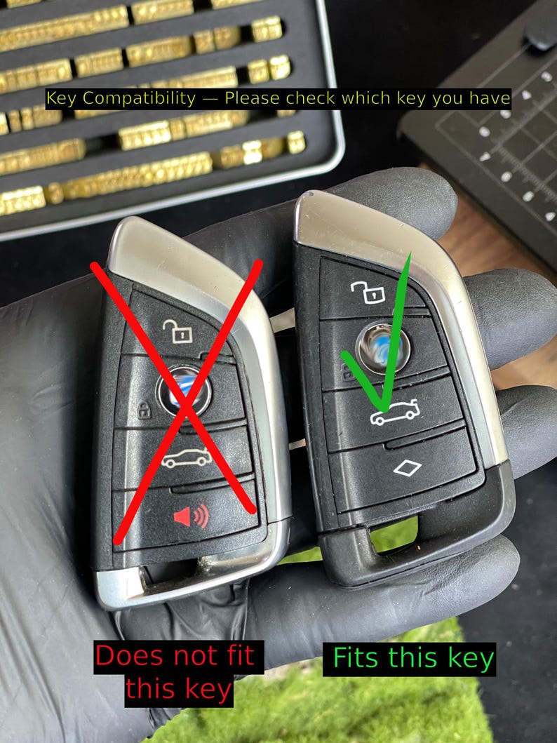 Leather Car Key Cover Closed Buttons for I4 I3 M3 M4 M5, Keychain for G ...