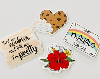 Handmade in Hawaii, With, Aloha Stickers, Handmade Stickers, Made in ...