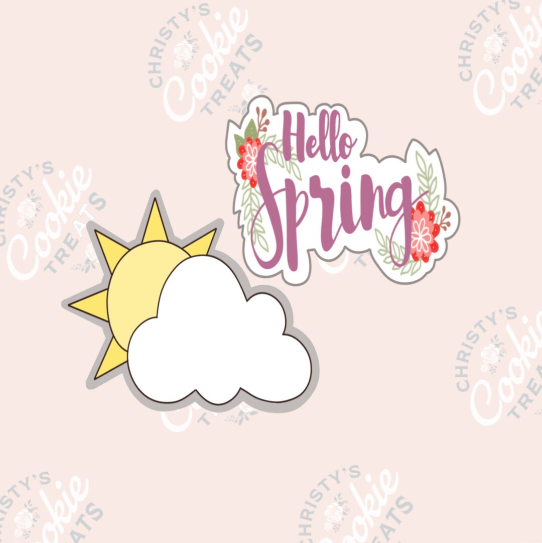 Hello Spring Cookie Cutter - Etsy