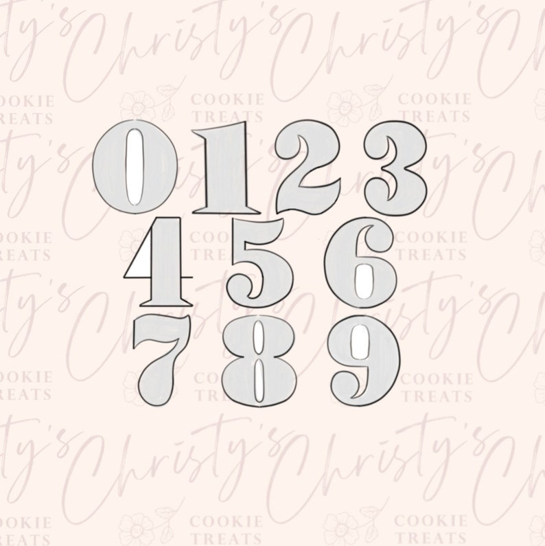 Curvy Numbers Cookie Cutter Set - Etsy
