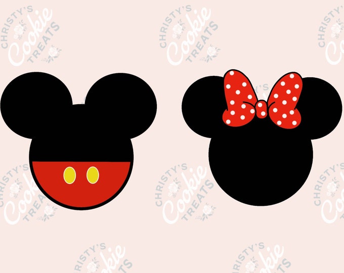 Basic Mickey or Minnie Mouse Cookie Cutter - Etsy