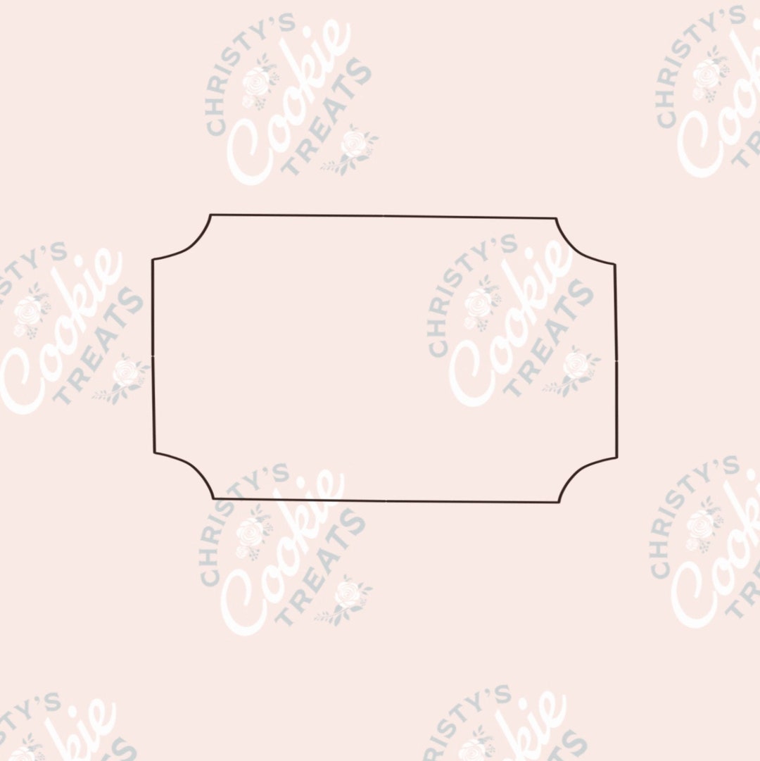 Rectangle Plaque Cookie Cutter - Etsy