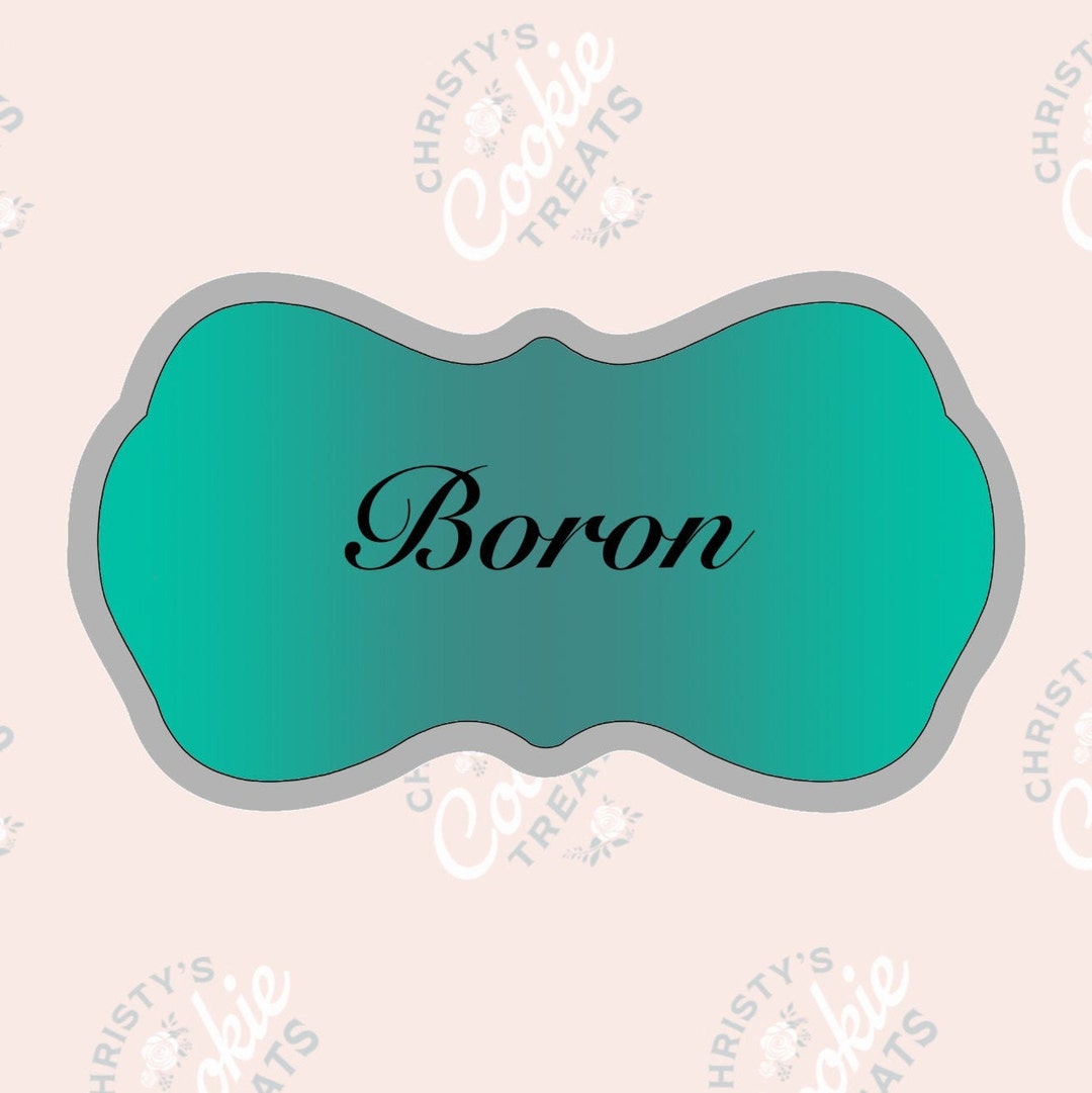 Boron Plaque Cookie Cutter - Etsy