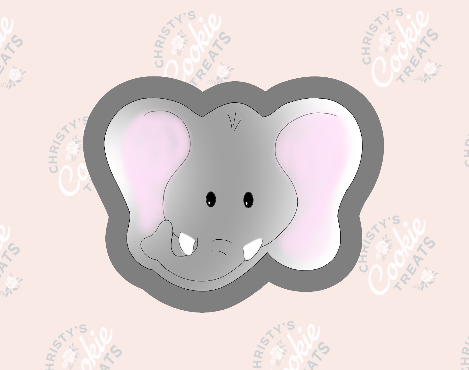 Elephant Face Cookie Cutter - Etsy