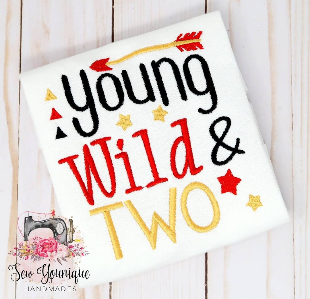 Young Wild and TWO Boys 2nd Birthday Shirt Raglan Shirt - Etsy