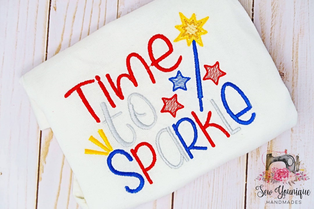 Time to Sparkle - Girls 4th of July Outfit - New Years - Independence ...