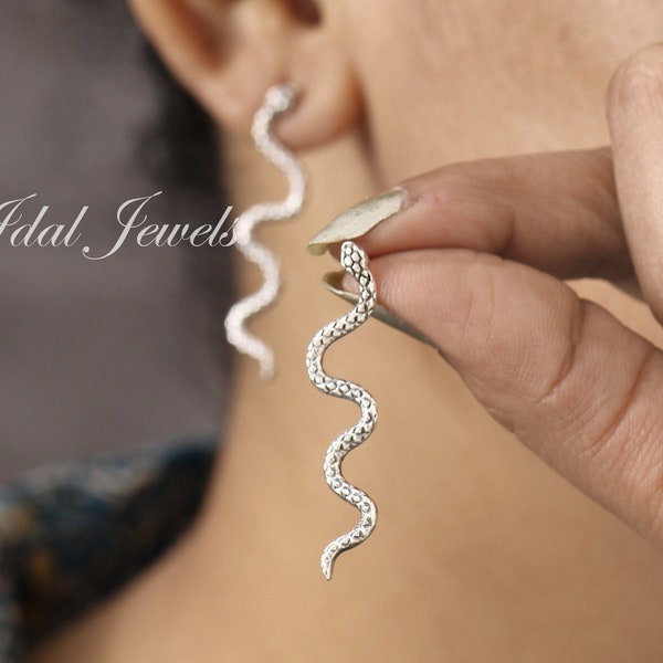 Snake Earrings - Etsy