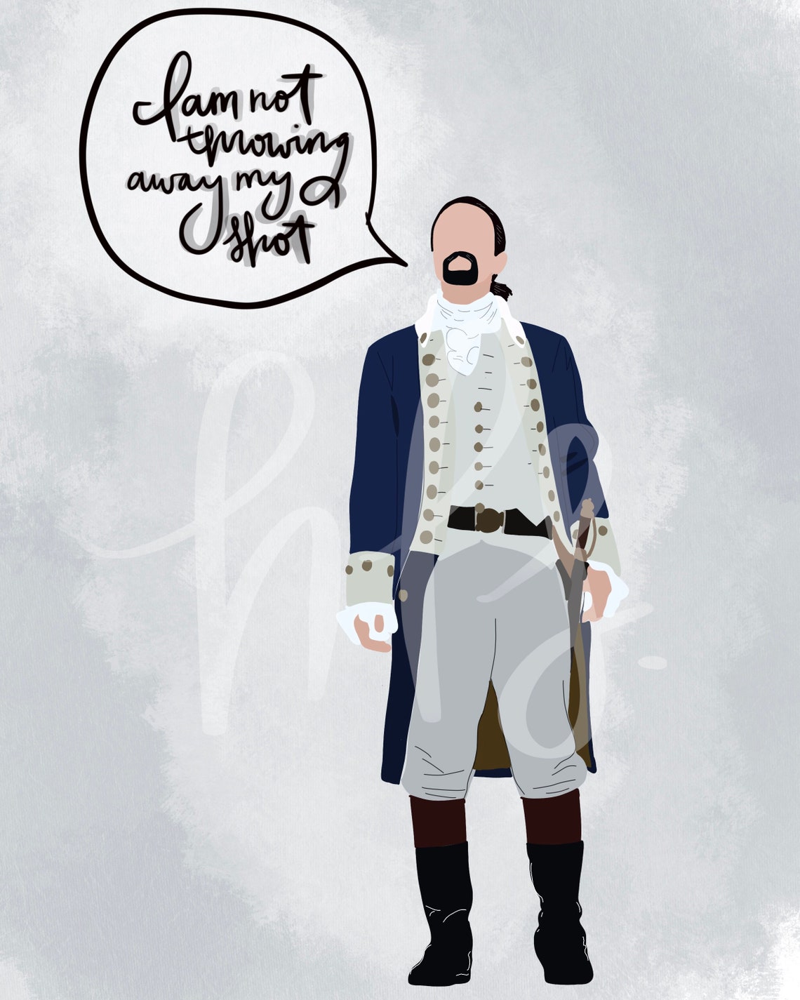 Hamilton Wall Print Hamilton Custom Portrait Hamilton Word | Etsy