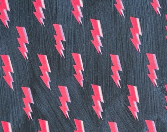 Bolt Fabric Lightning Navy and White by Charlottewinter - Etsy