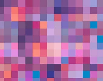 Blue Pixels Fabric Pixel Party / Blue by Willowlanetextiles Geeky Nerdy ...