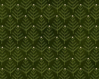 Dark Green Christmas Fabric - Etsy