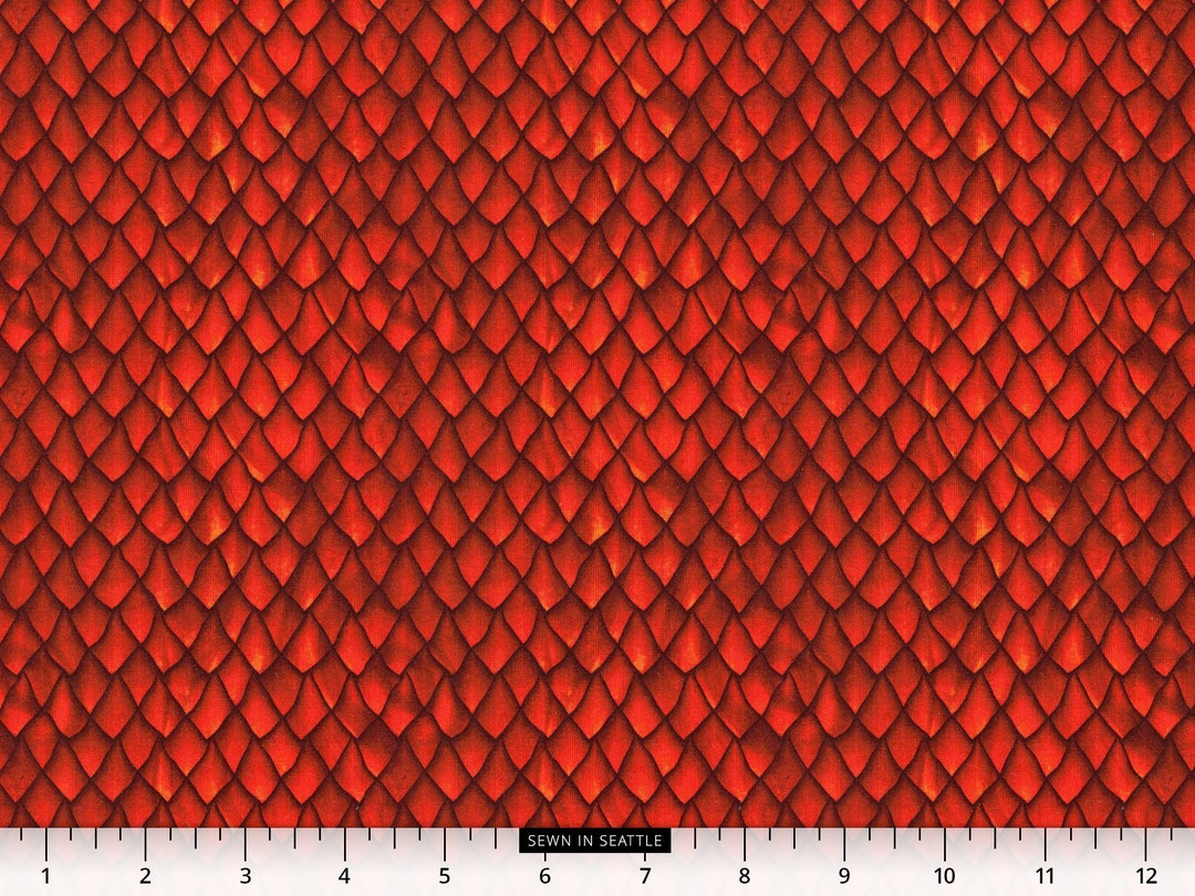 Red Dragon Scales Fabric -- 100% Cotton Quilting Fabric - Etsy
