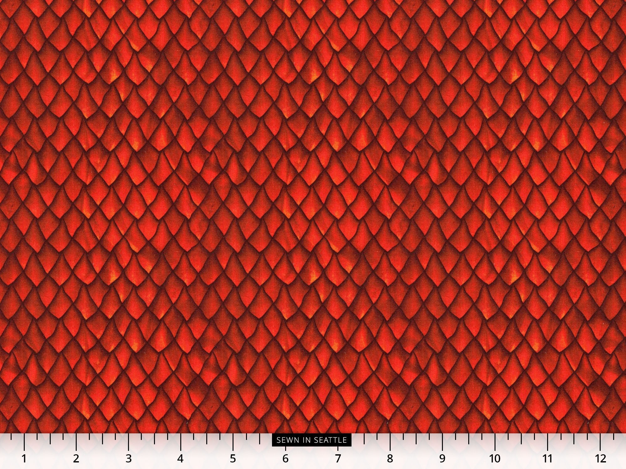 Red Dragon Scales Fabric 100% Cotton Quilting Fabric by the | Etsy