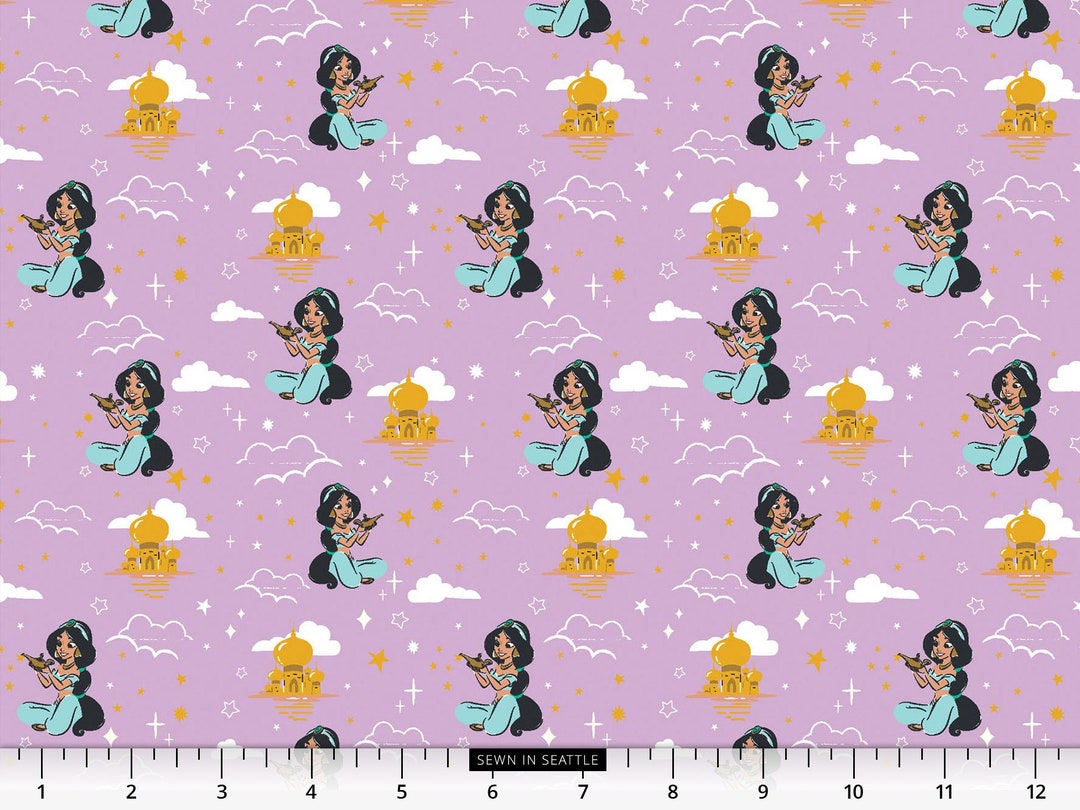 Disney Princess Fabric -- Jasmine From Disney's Alladin on Lavender ...
