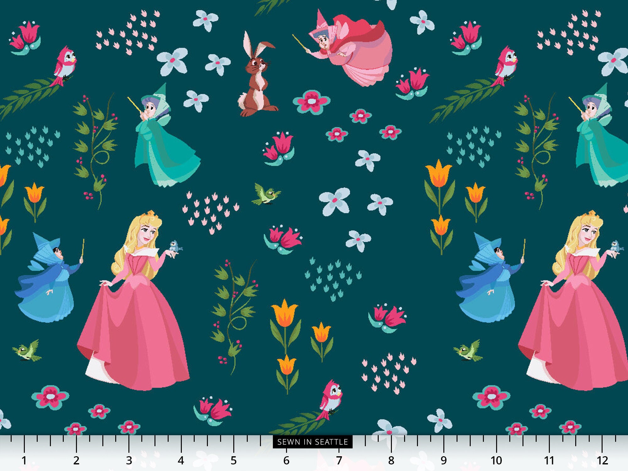 Disney Princess Fabric Sleeping Beauty's Princess | Etsy