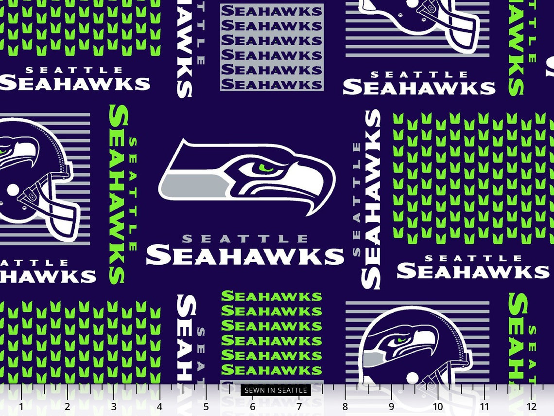 SEATTLE SEAHAWKS Fabric Seattle Seahawks Patch Cotton - Etsy