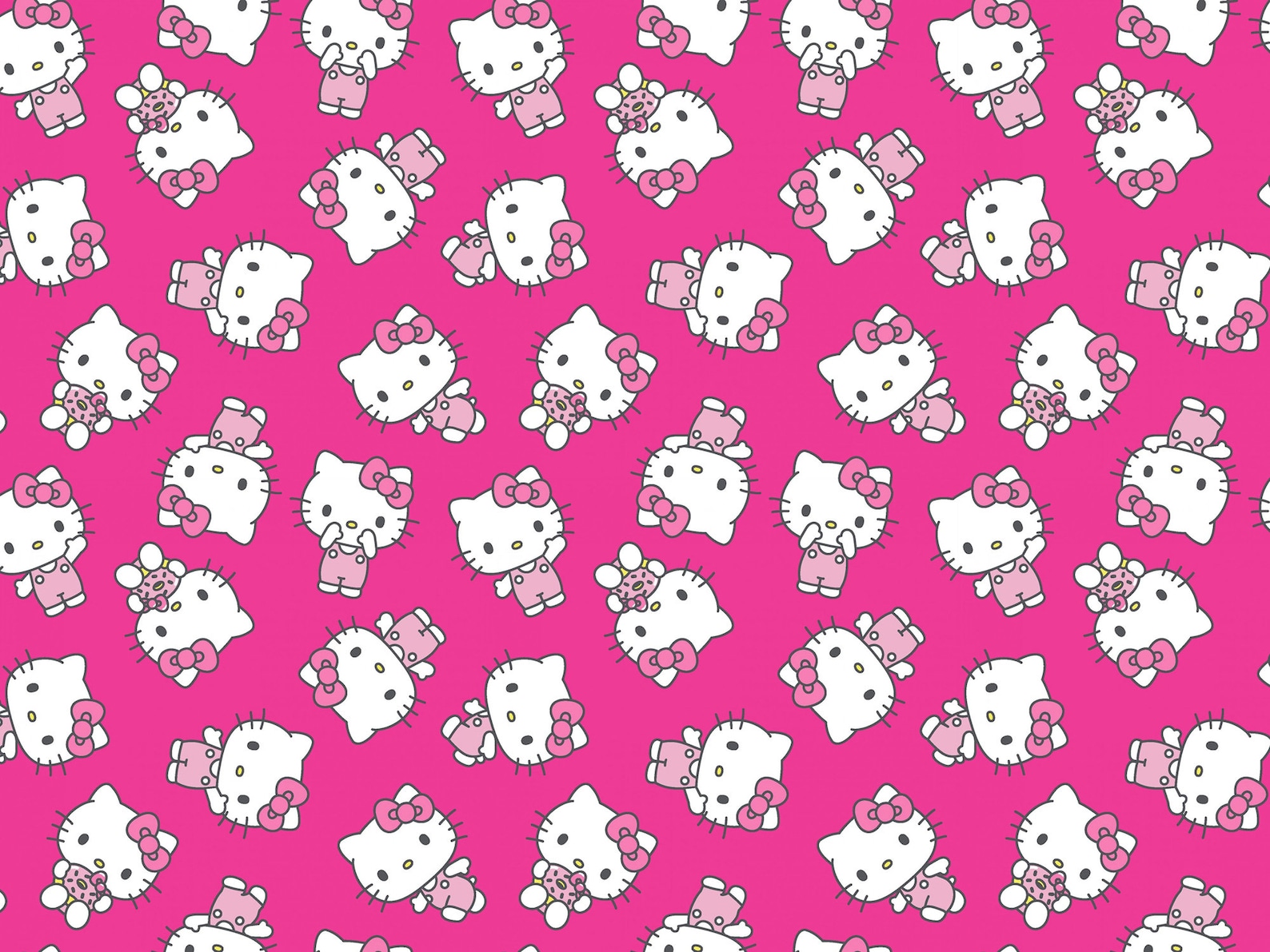 Hello Kitty Fabric Hello Kitty Poses on Pink 100% Cotton - Etsy