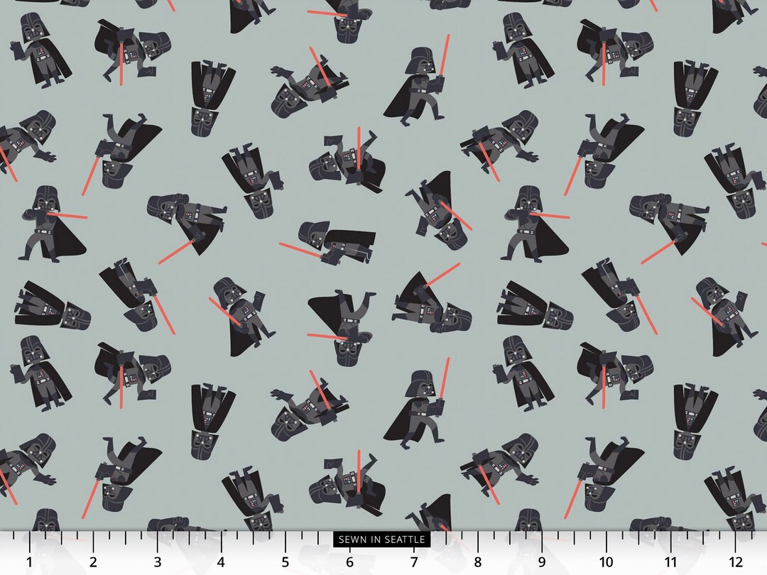 STAR WARS Fabric -- Darth Vader Poses on Gray -- 100% Cotton Quilting ...