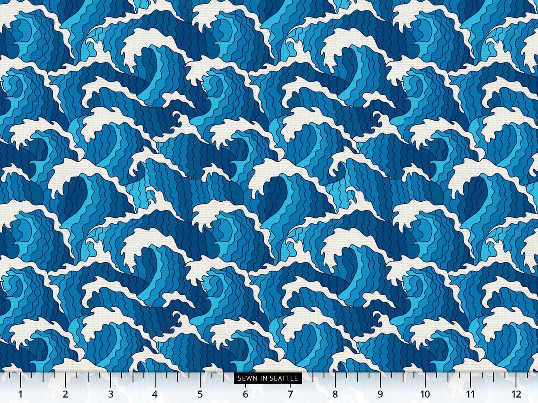 Japanese-inspired Fabric -- Waves From the Japanese Garden Collection ...