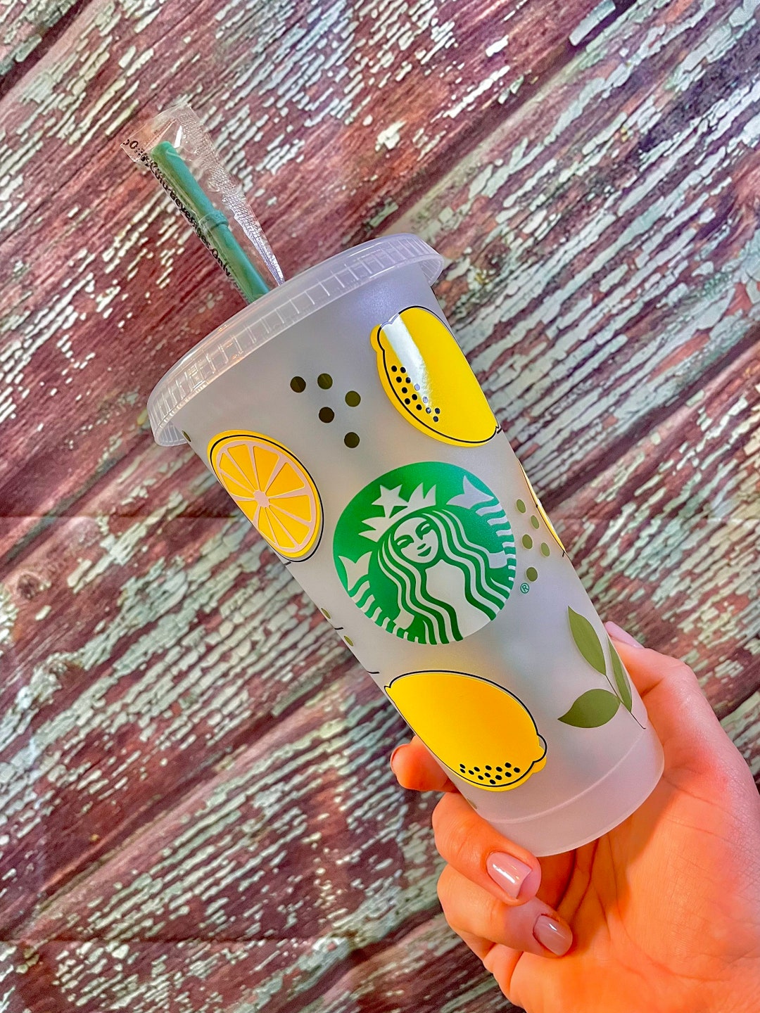 Lemon Starbucks Cup | Starbucks Cup With Lid and Straw | Tropical ...