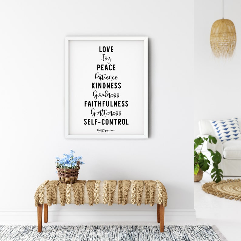 Love Joy Peace Patience Kindness Fruit of the Spirit - Etsy