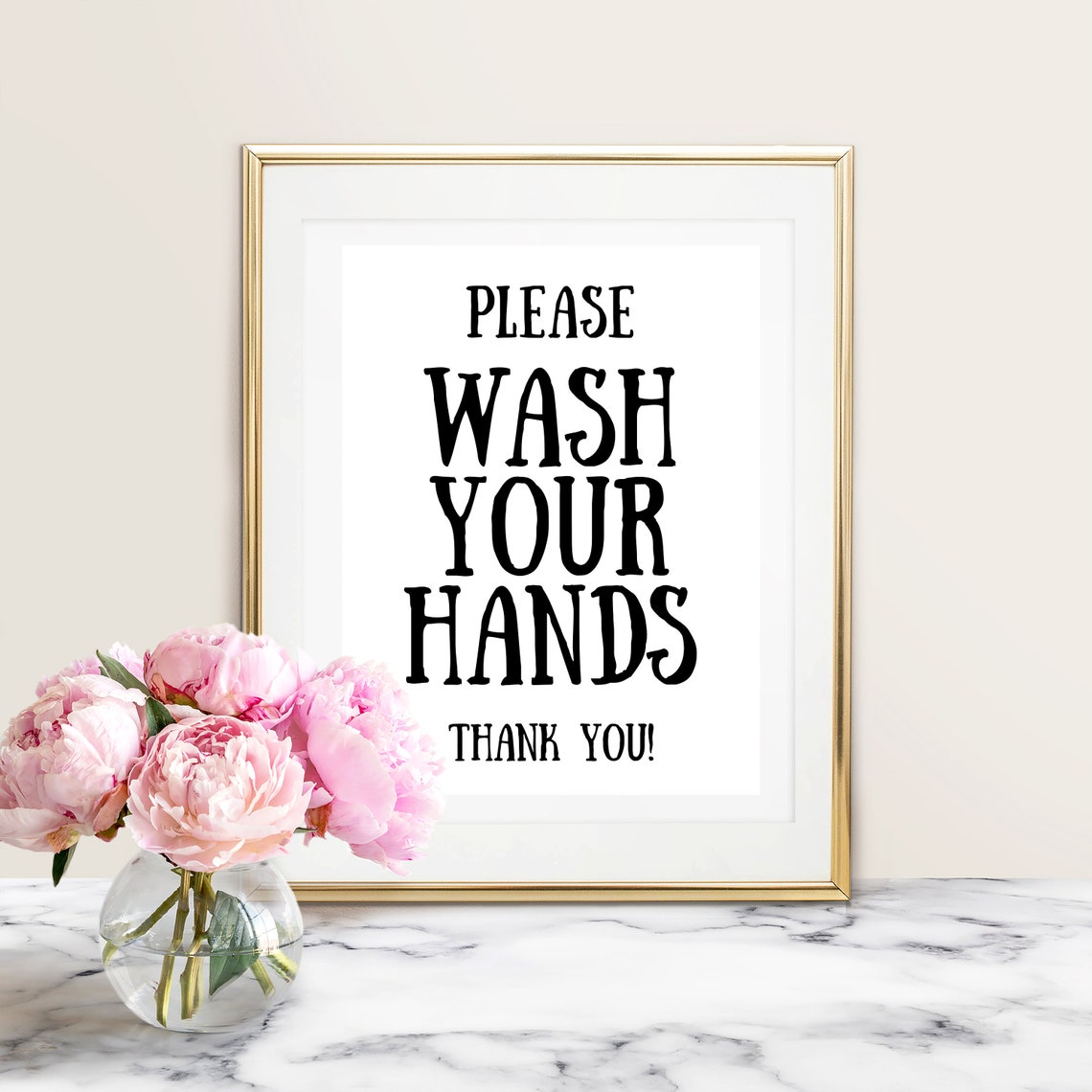 Please Wash Your Hands, Instant Download, Printable Art, Bathroom Wall ...