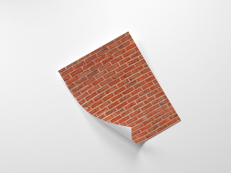 Printable Red Brick Wall Dollhouse Wallpaper 12 X - Etsy