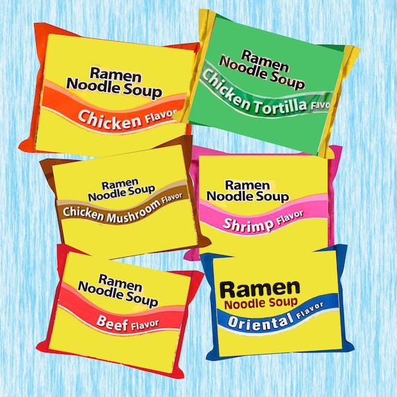 Printable 1:3 Miniature Scale Ramen Pack Doll Toys Doll - Etsy