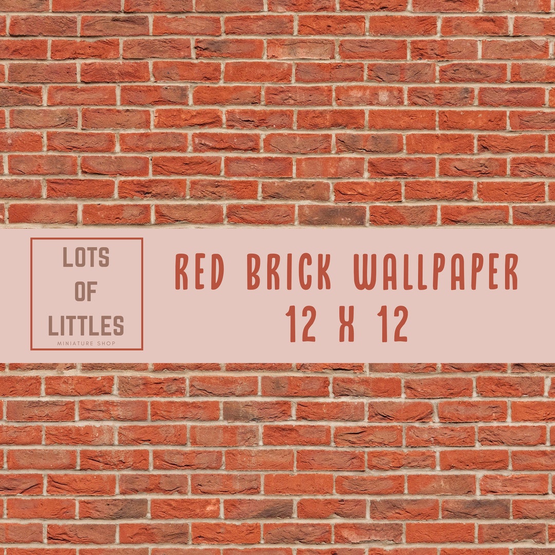 Printable Red Brick Wall Dollhouse Wallpaper - 12" X 12' - Etsy