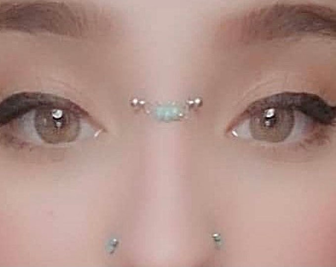 O Ring Bridge Piercing Chain, Bridge Piercing Jewellery,nose Chain ...