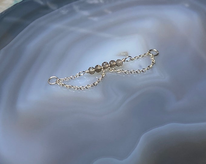 O Ring Bridge Piercing Chain, Bridge Piercing Jewellery,nose Chain ...