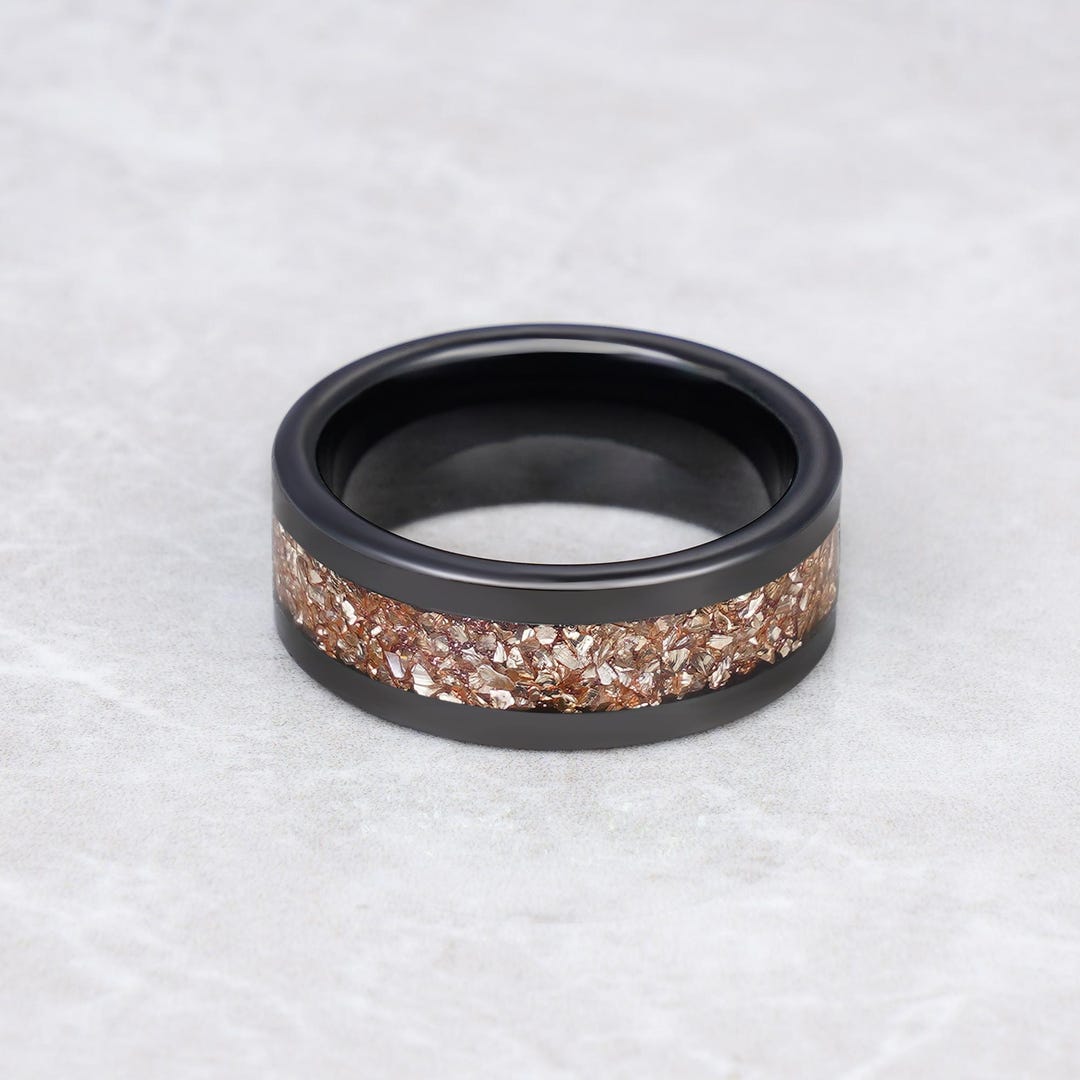 Morganite Ring, Silver Wedding Ring, Men's Ring, Women's Ring, Tungsten ...