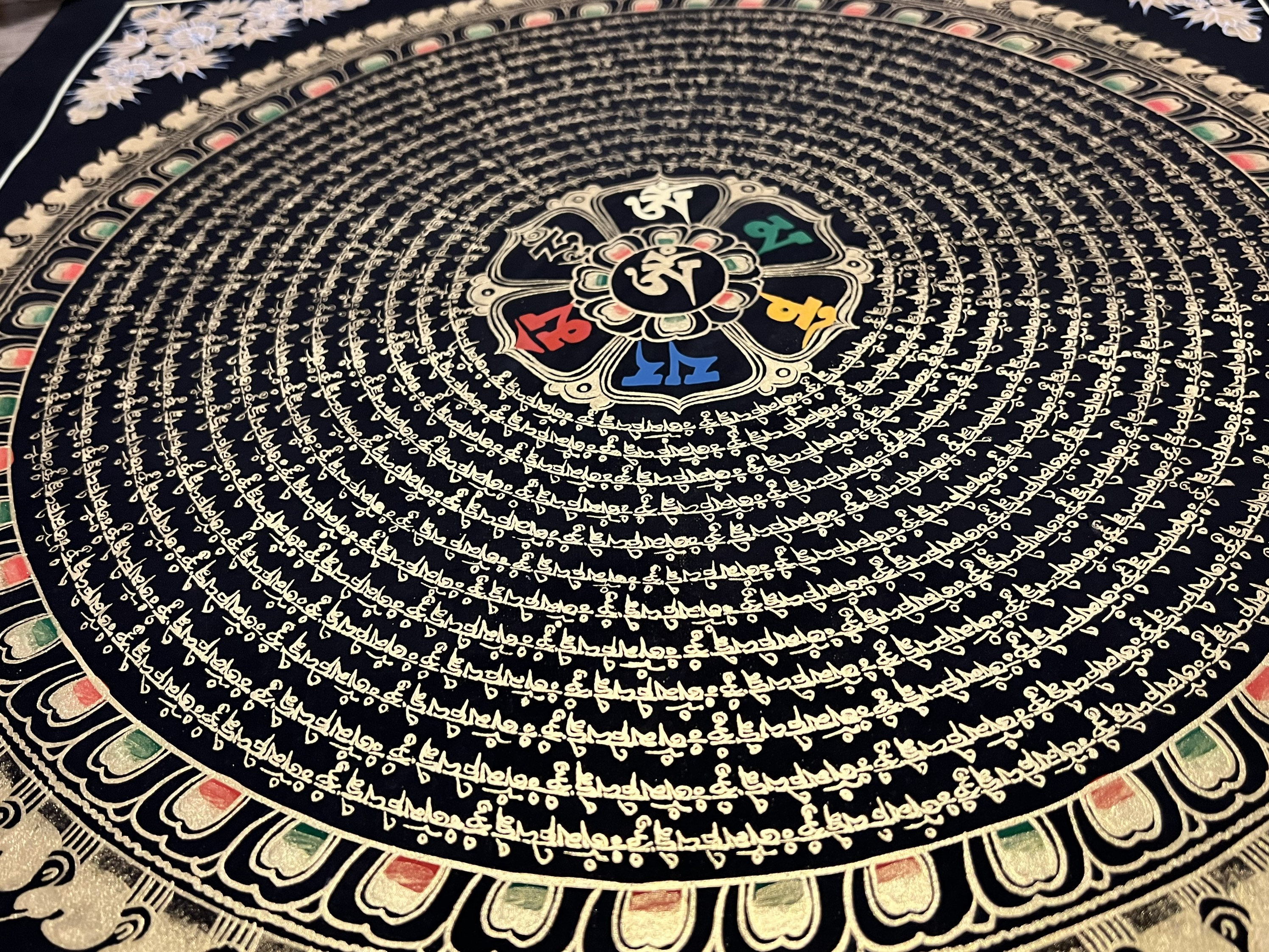 Original Genuine Hand Painted Tibetan Mantra Om Mane Hum - Etsy