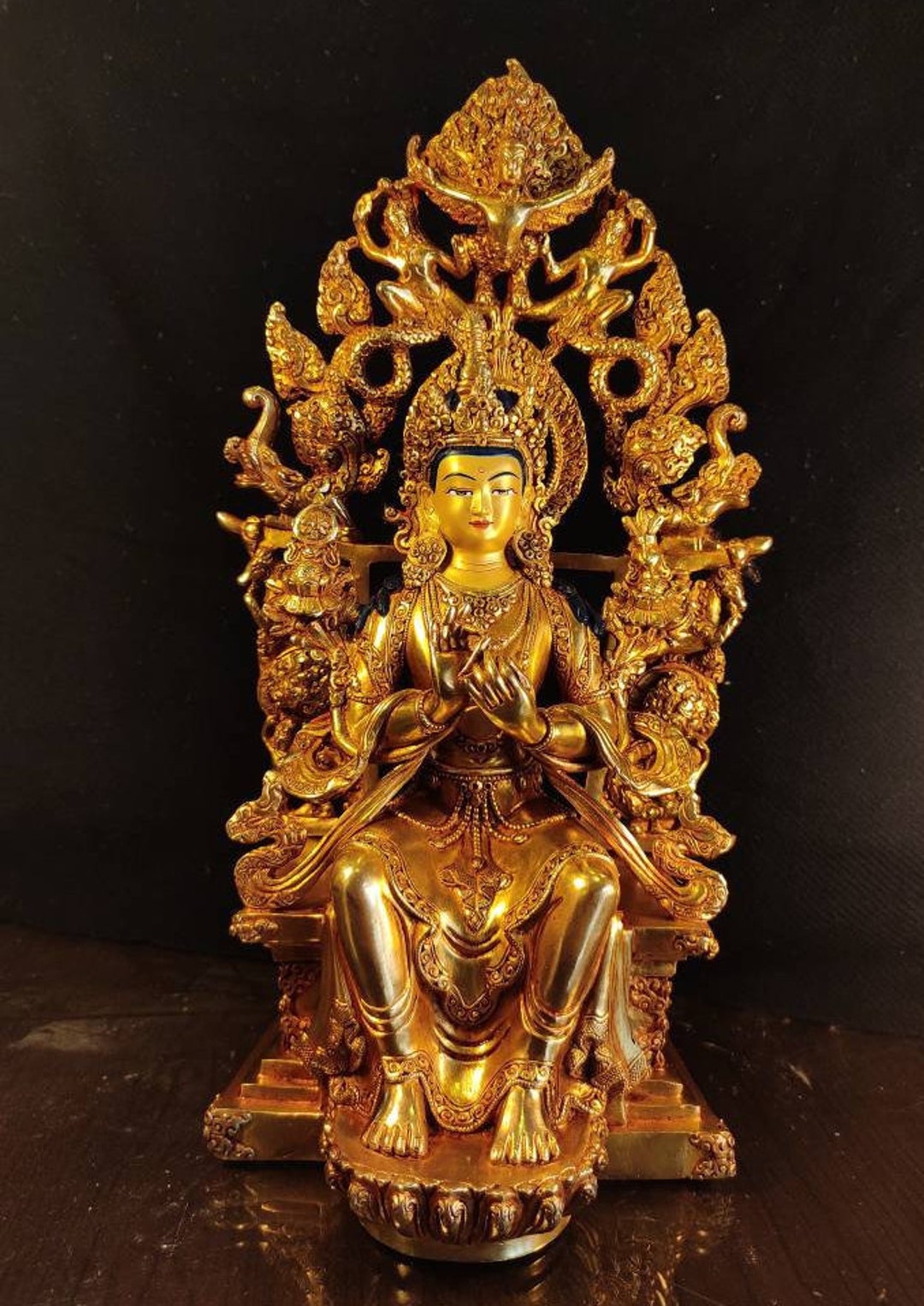 Genuine Handmade Tibetan High Quality Maitreya Buddha Metteya Future ...