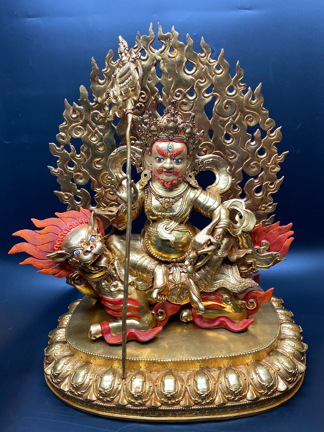 Large Rare Genuine Handmade Tibetan High Quality 18 Inch Dzambala ...