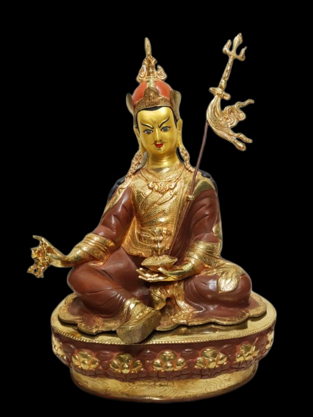 Large Master Piece Fine 18 Inch Hand Made Tibetan Guru Remborche ...