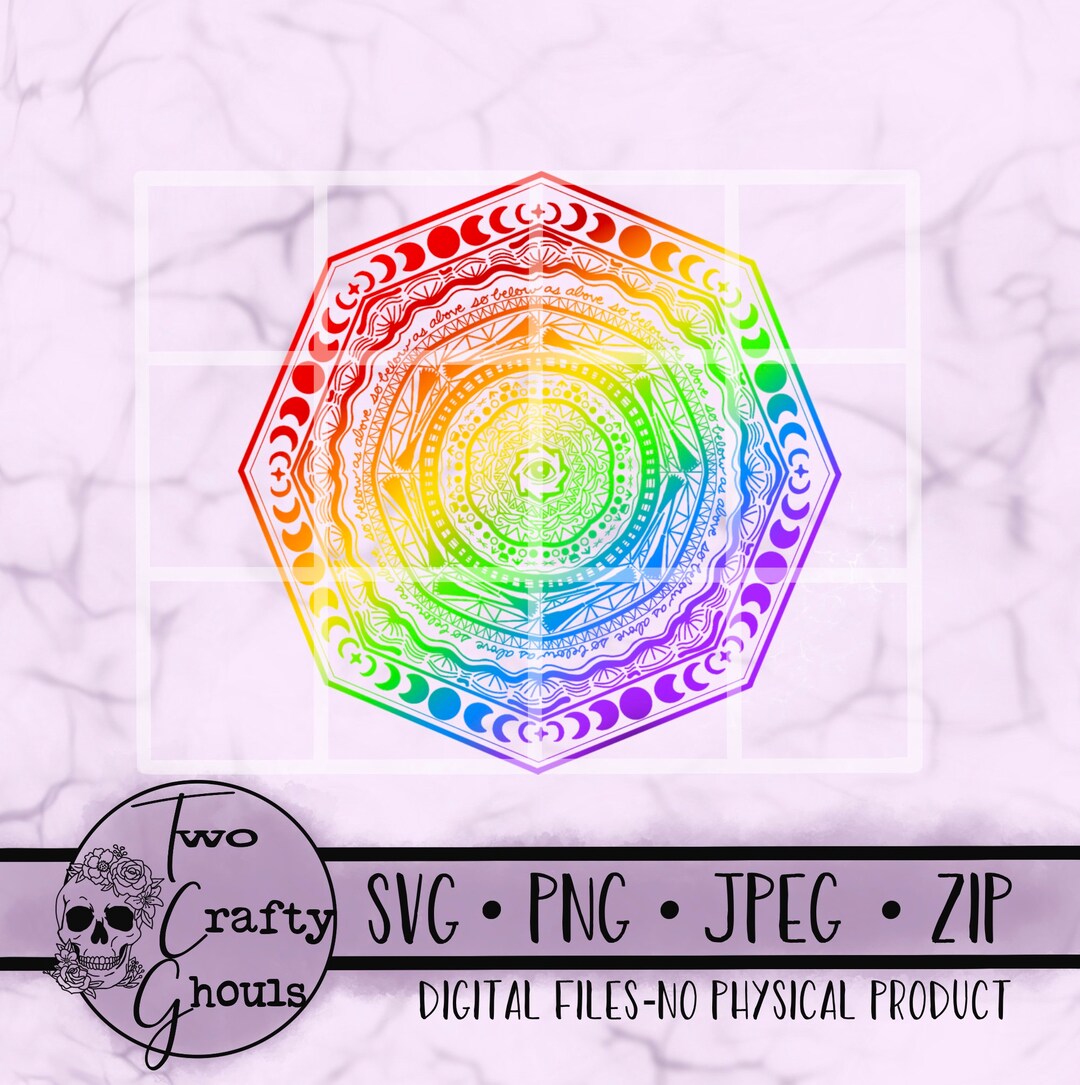 Witch Mandala Digital Download Quote, Png, Jpeg, Svg, Pdf, for Cutting ...