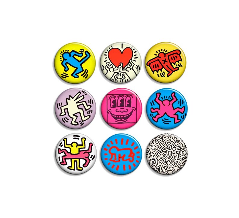 Pop Art Graffiti 9 Set 1.5 Button / Clip / Magnet 3.8cm - Etsy