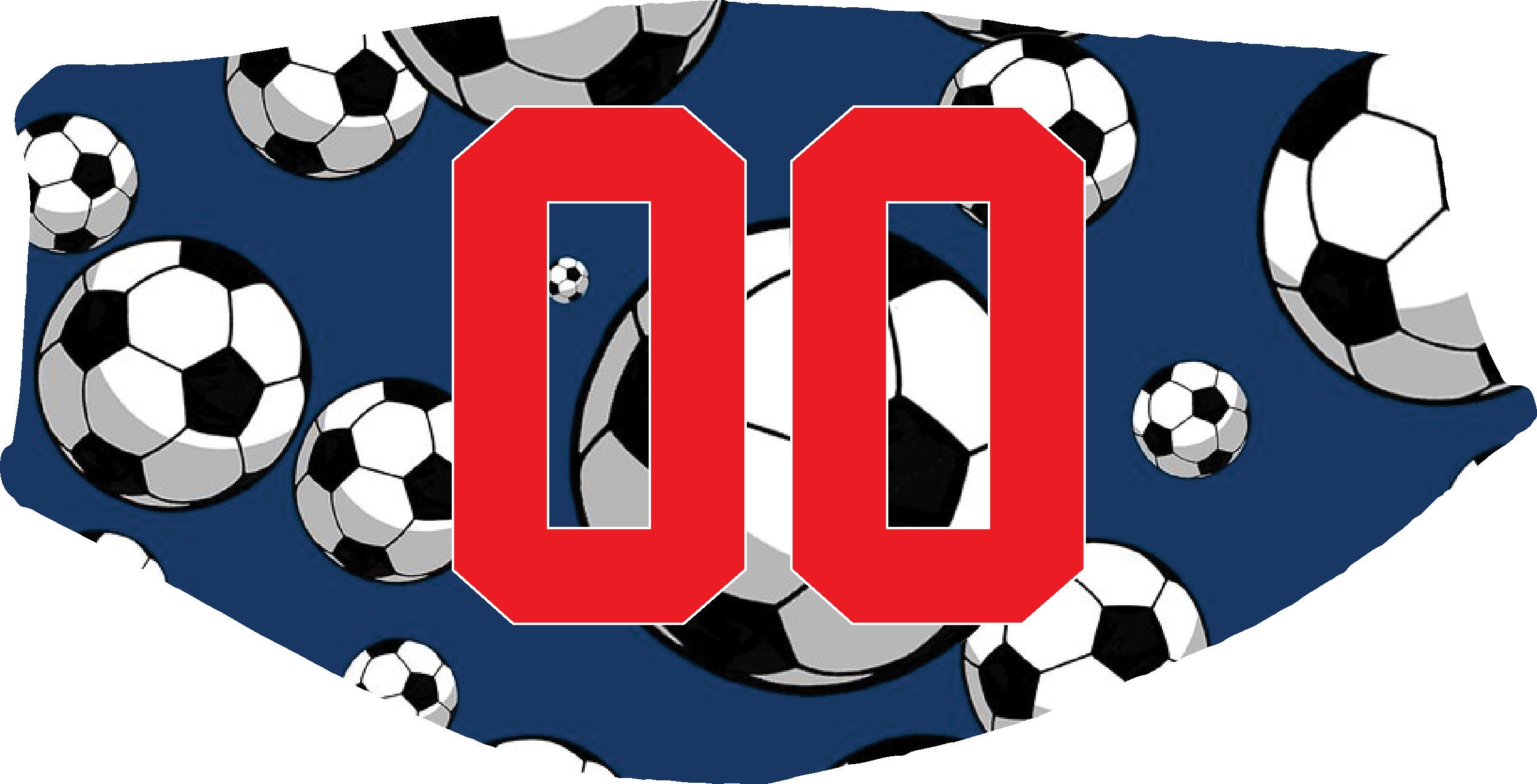 Blue Soccer Face Mask Custom With Your Name 2 Layer Pocket - Etsy