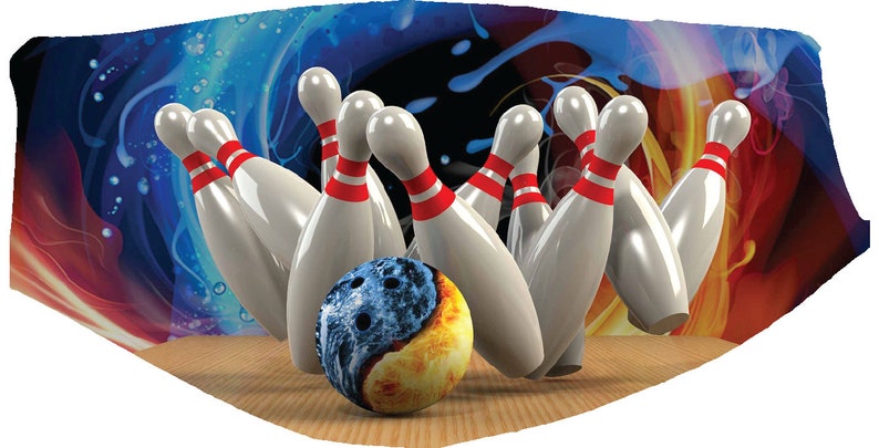 Space Bowling Face Mask Custom With Your Name 2 Layer Pocket - Etsy
