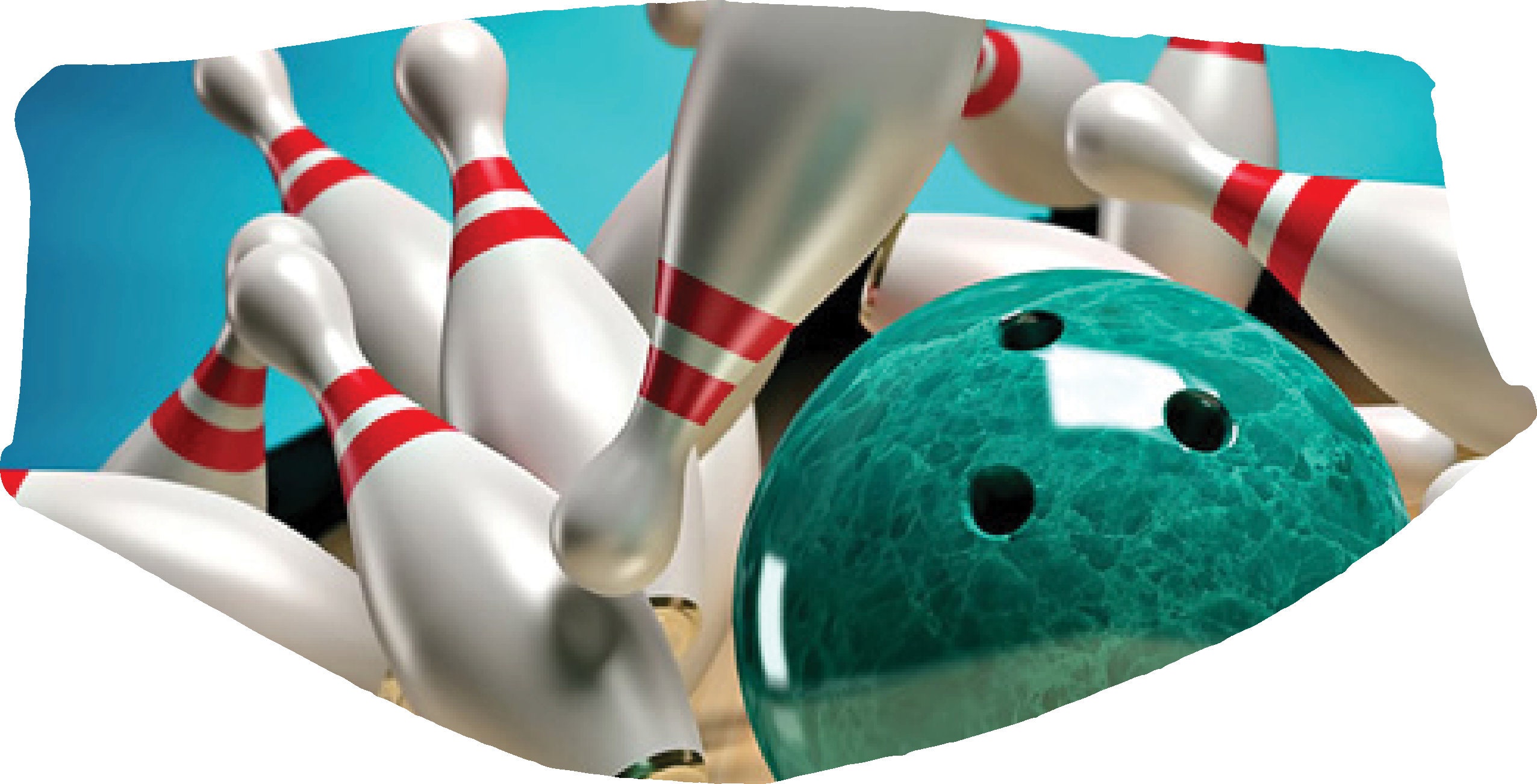 Bowling Face Mask Custom With Your Name 2 layer pocket mask | Etsy