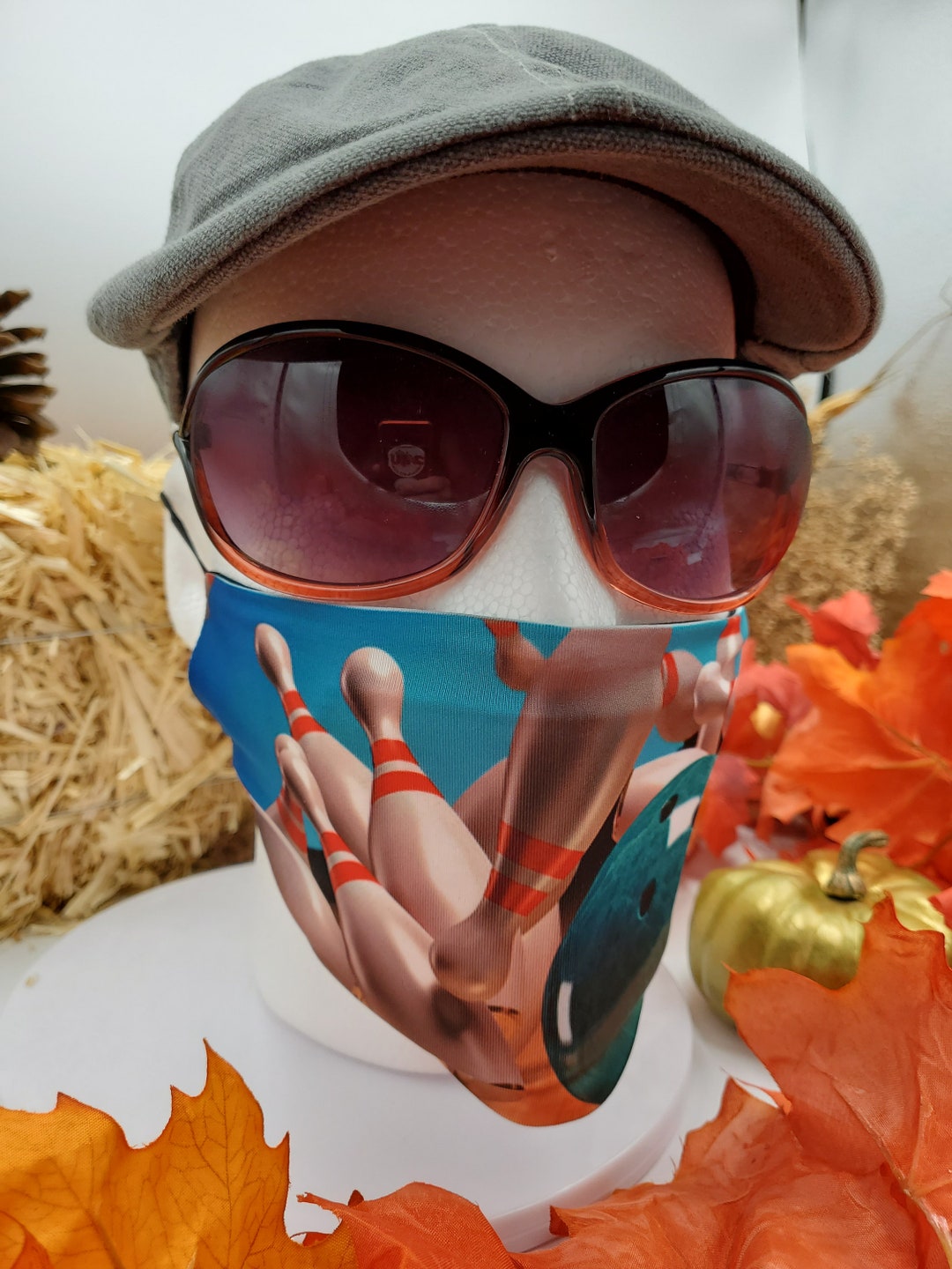Bowling Face Mask Custom With Your Name 2 Layer Pocket Mask - Etsy