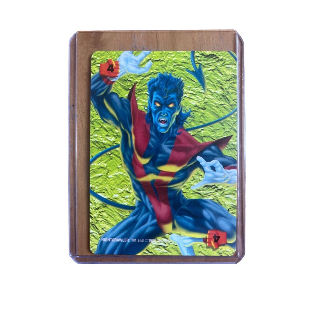 1995 Fleer Marvel Overpower Trading Card Game Nightcrawler Fighting 4 ...