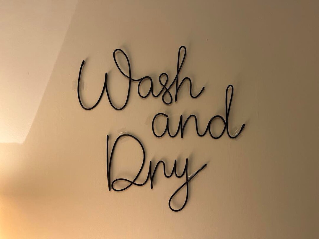 Dry and Wash Wire Signs / Laundry Wire Signs/wall Decor/laundry Room ...